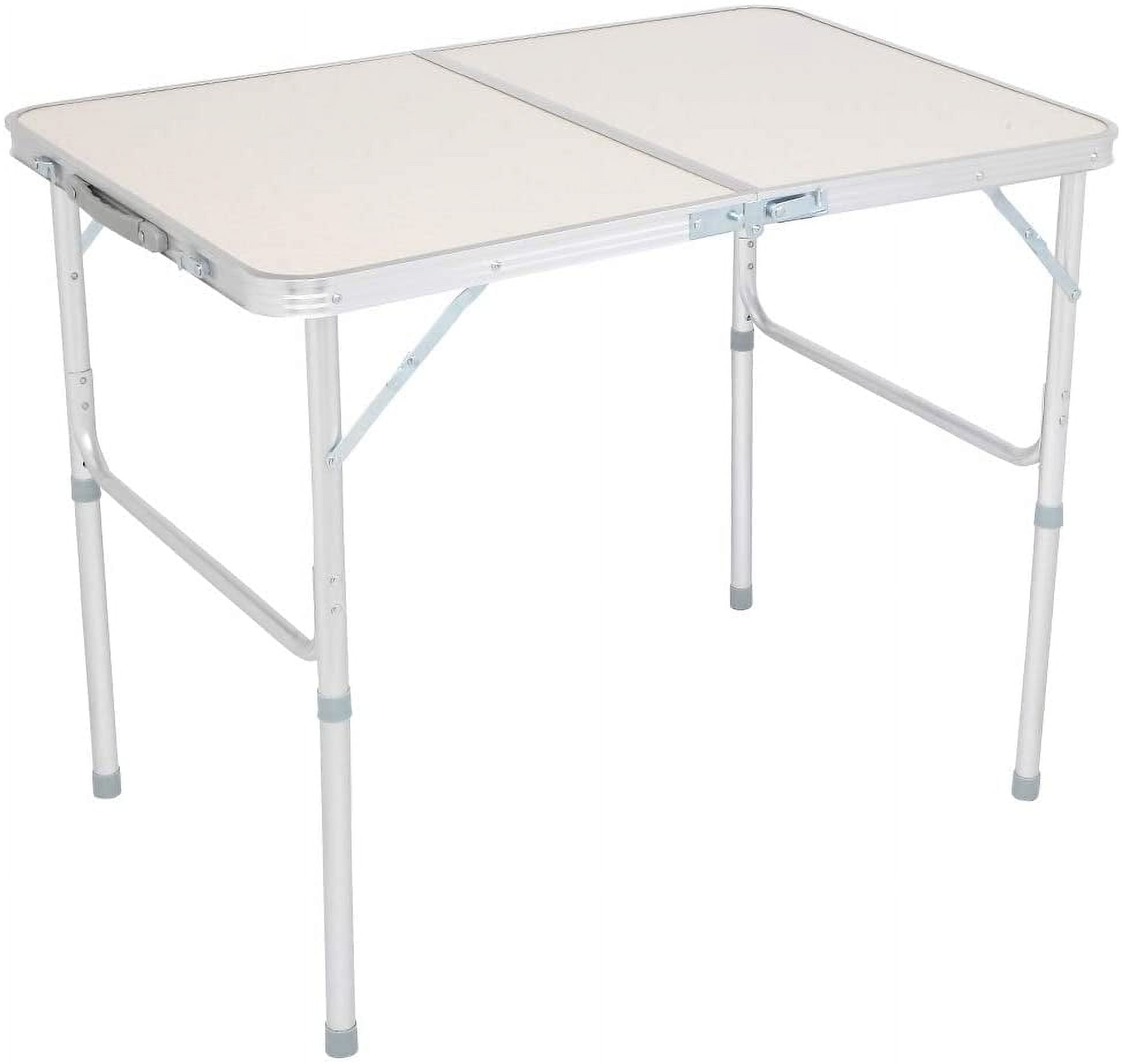 90 x 60 x 70cm Camping Table, Adjustable Height Small Folding Table ...