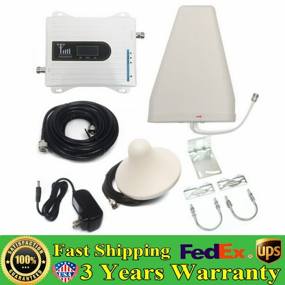 900/1800/2100MHz Cell Phone Signal Booster GSM 3G 4G LTE Amplifier Kit ...