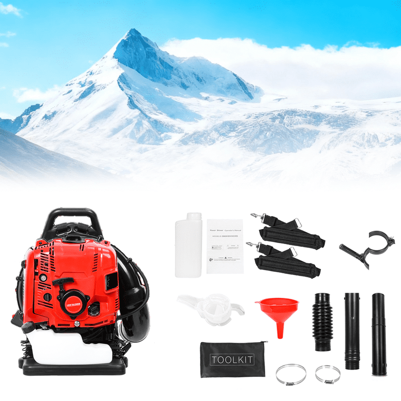 900 CFM Backpack Gas Leaf Blower 75.6CC 4-Cycle Ergonomic Harness ...