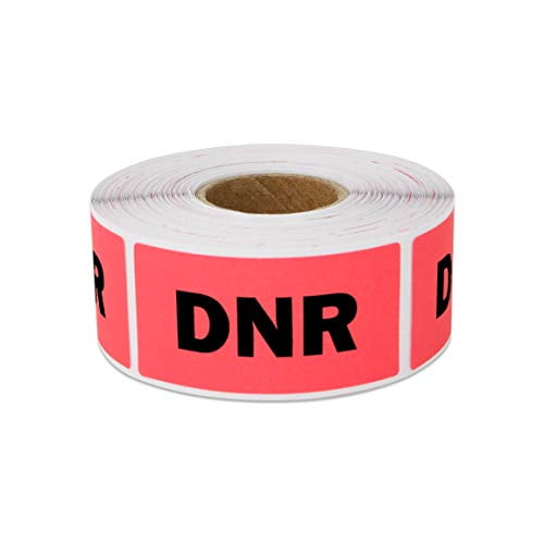 900 DNR Label Stickers, 1 x 2 Inch Do Not Resuscitate Sticker Chart ...