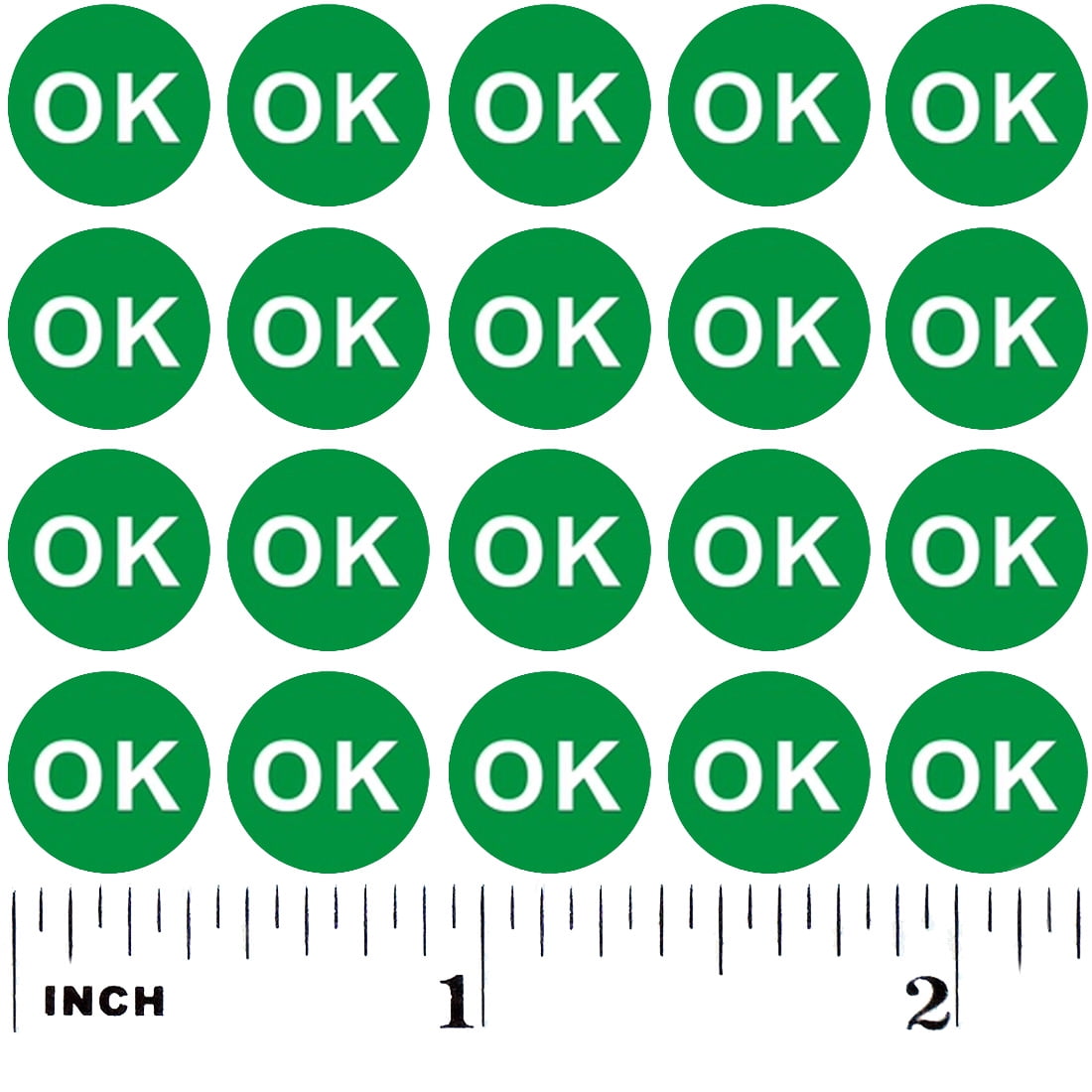 900 Green QC Passed Stickers Small 0.4” Round Shape Adhesive Labels ...