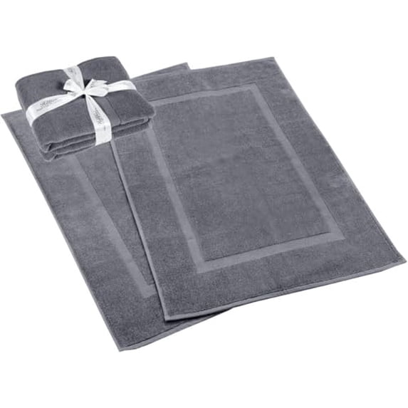 900 Gsm-hotel-spa Tub-shower Bath Floor Towels - (2 Pack Grey 21 Inch ...