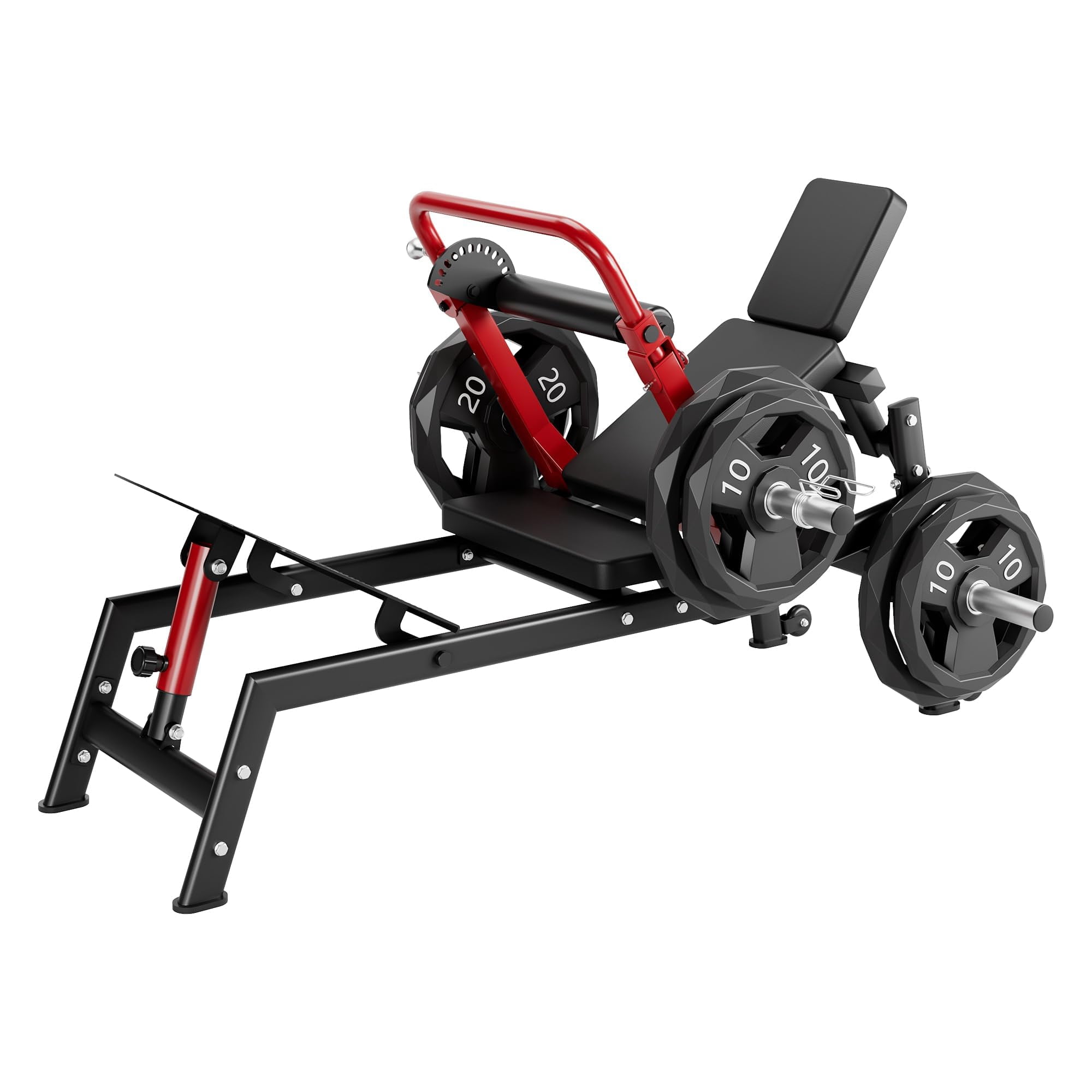 900 LBS Heavy Duty Hip Thrust Machine for Home Gym, Plate-Loaded Glute ...