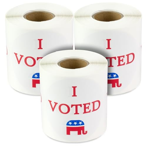 900 Labels - I Voted Stickers - 2.5 inch, Round, Circle Dot - I Voted ...