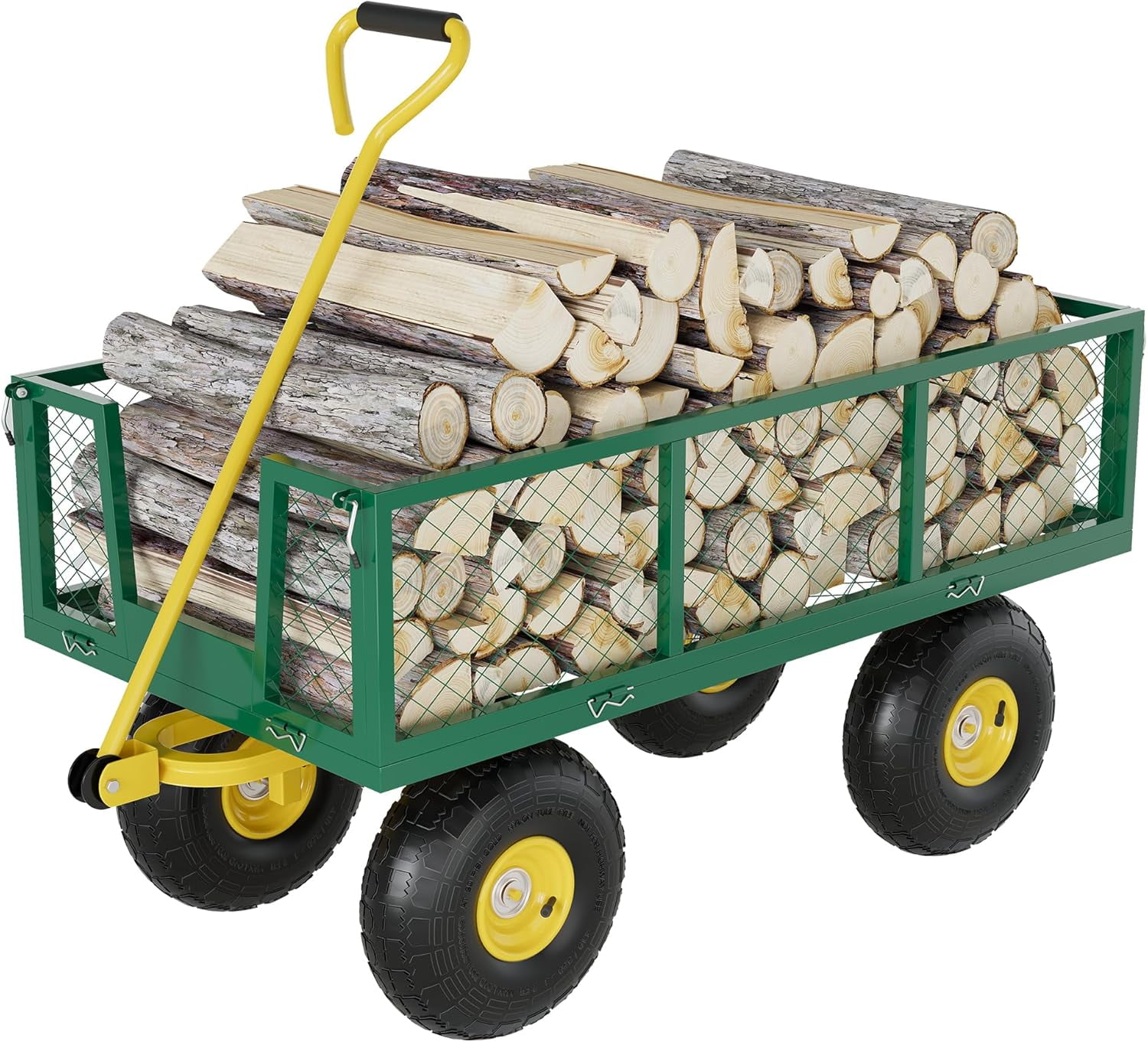 900 Lbs Garden Wagon, 2-in-1 Heavy-Duty Steel Garden Cart, with 10 Inch ...