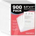 900 Pack Sheet Protectors 8.5 X 11 Inch Clear Page Protectors for 3 ...