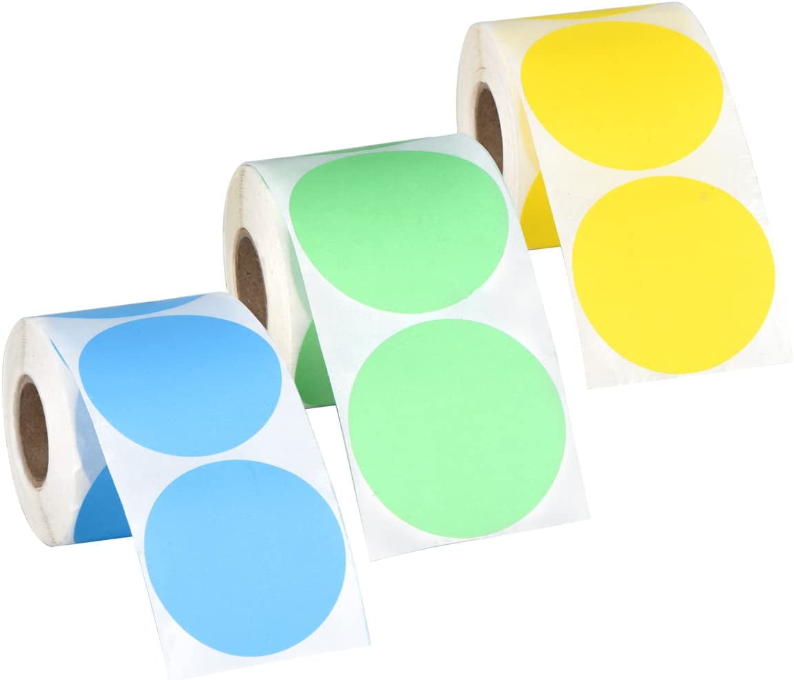 900 Pcs Circle Direct Thermal Sticker Labels, 2 Inch Thermal Printer ...