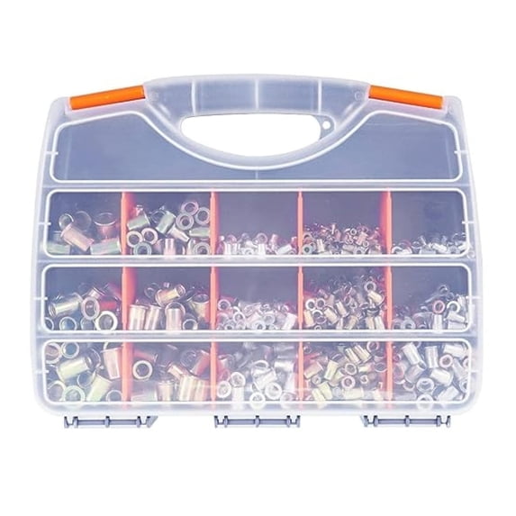 900 Pcs Rivet Nuts Kit Metric Zinc Steel, Stainless Steel, Aluminum ...