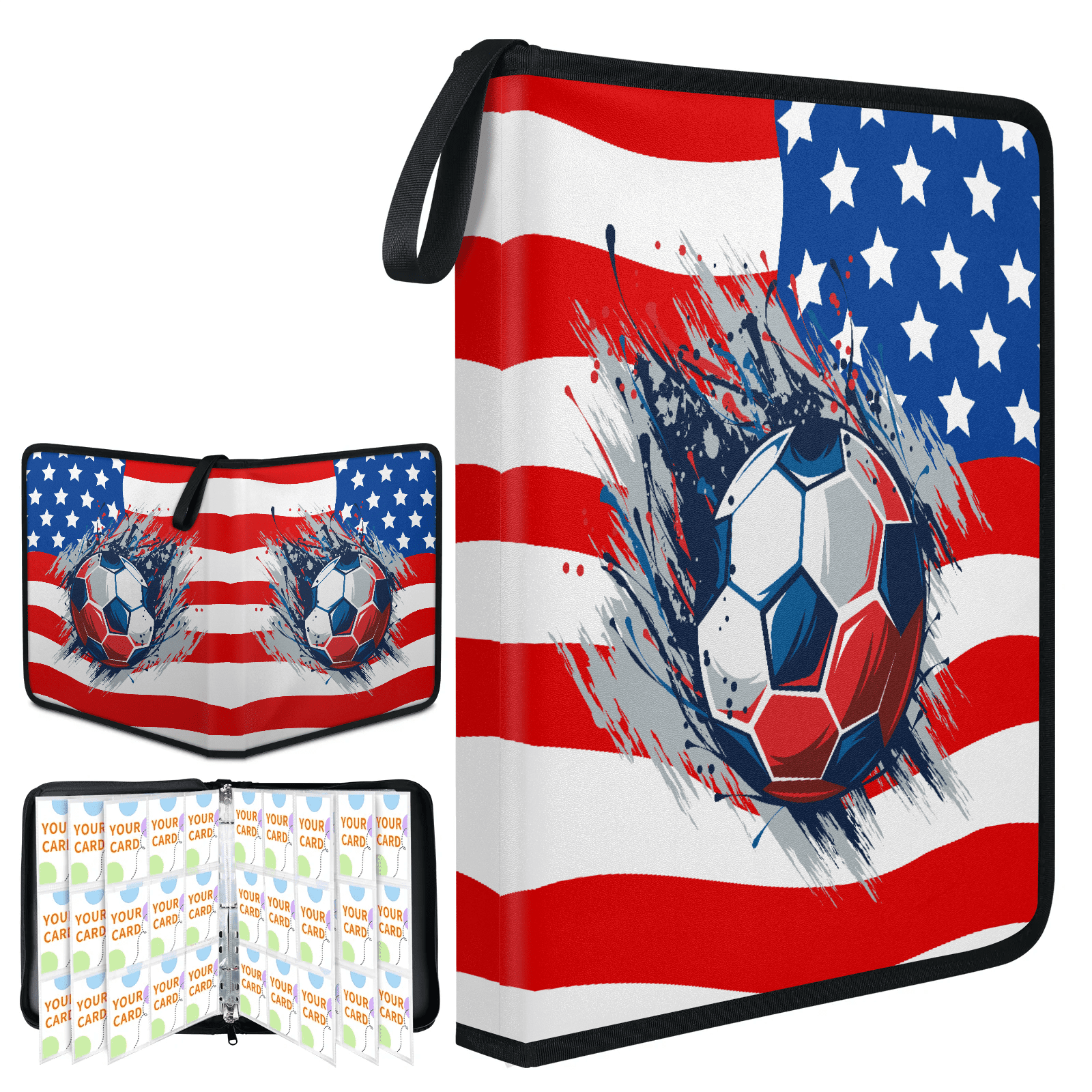 900 Pockets Soccer Card Binder, Soccer Trading Cards Holder with ...