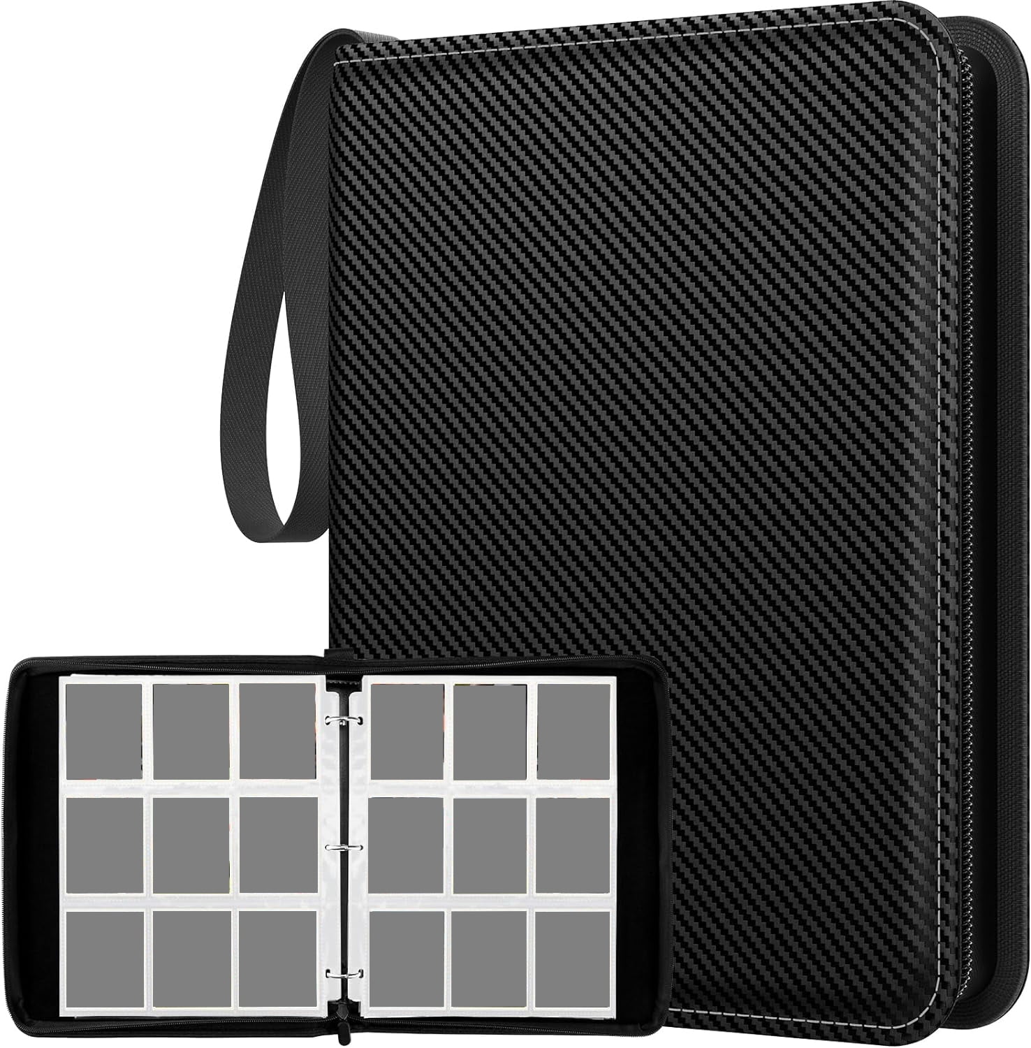 900 Pockets Trading Card Binder, 9 Pocket Zip Trading Card Binder ...
