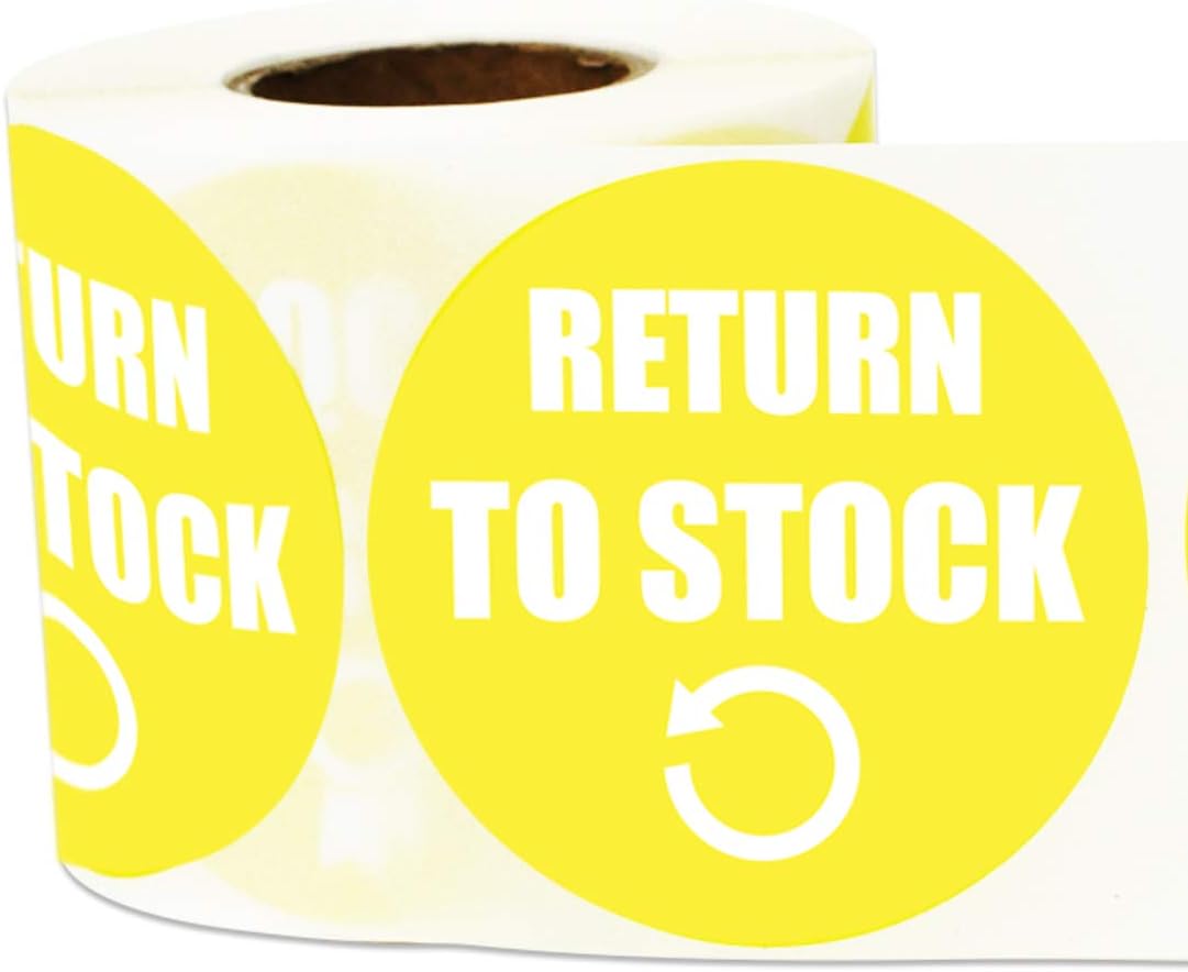 900 Return to Stock Stickers, 2" Circle Dots Inventory Quality Control ...