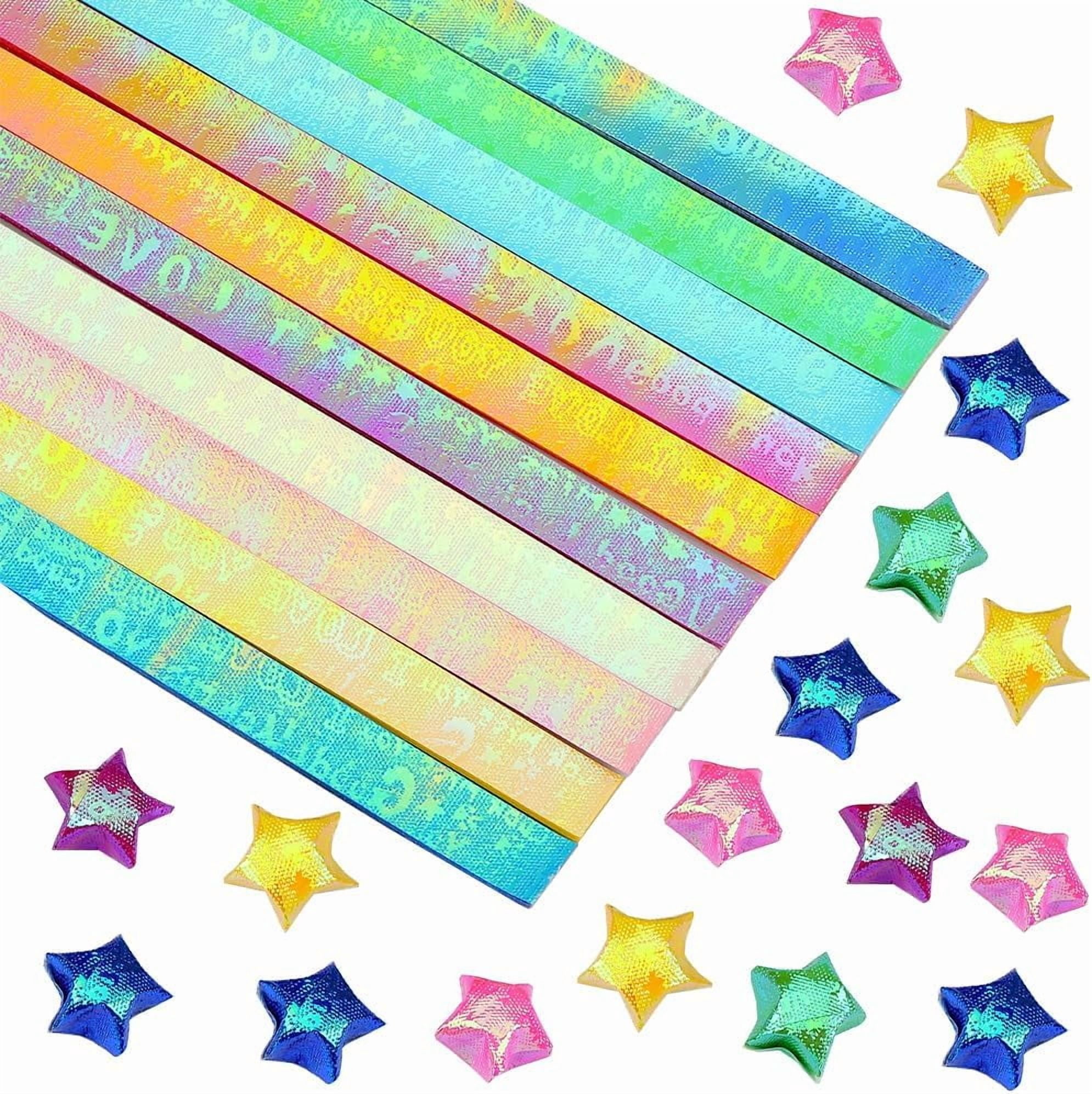 900 Sheets Star Paper Strips Stars Origami Pearlescent Love You Green ...