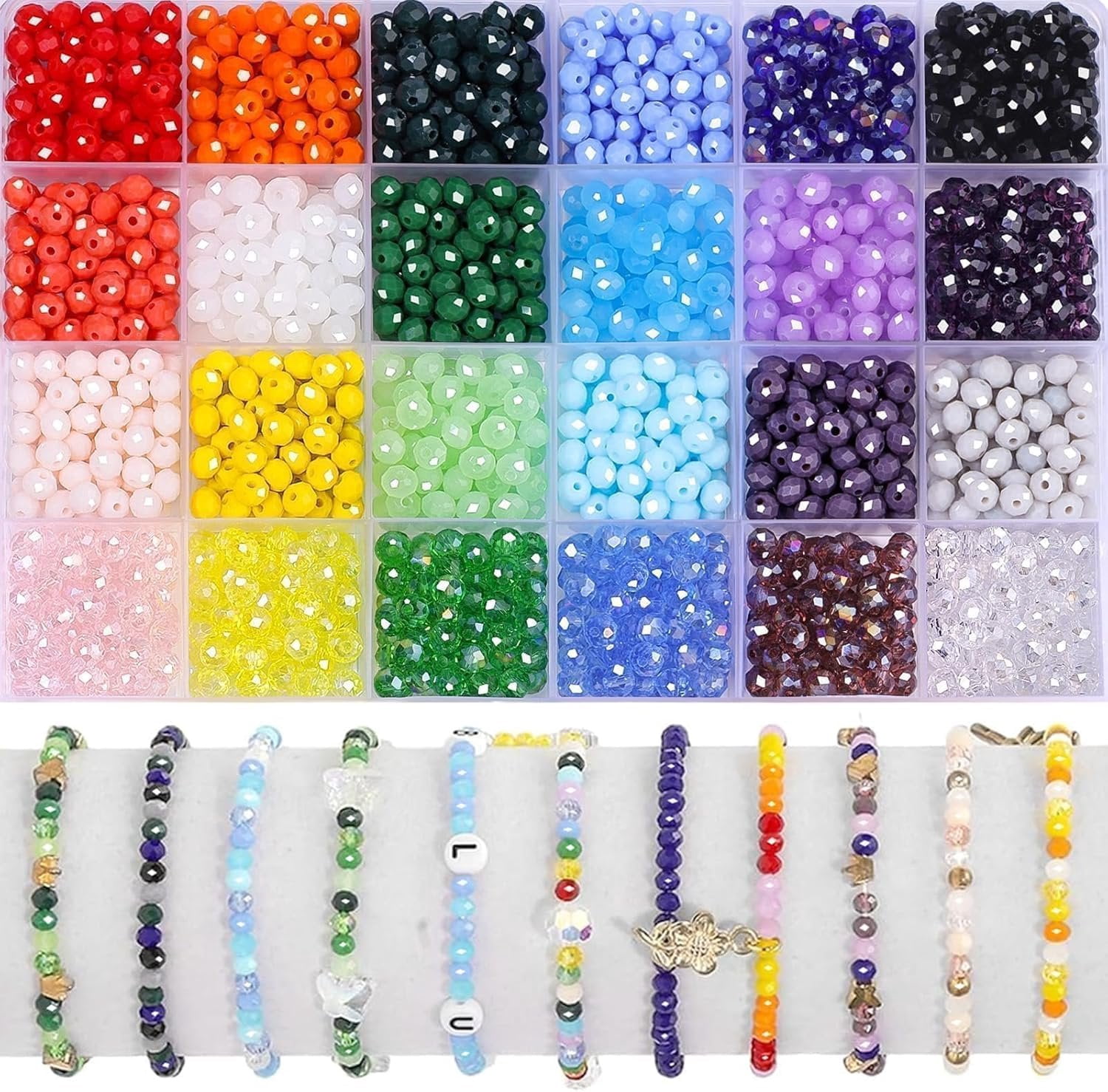900 count 6mm Faceted Beads for Making Faceted Bead for Friendship ...
