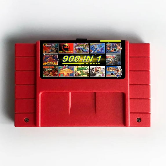 900 in 1 Multi Game Cartridge with Random Sticker for SNES Video Game ...