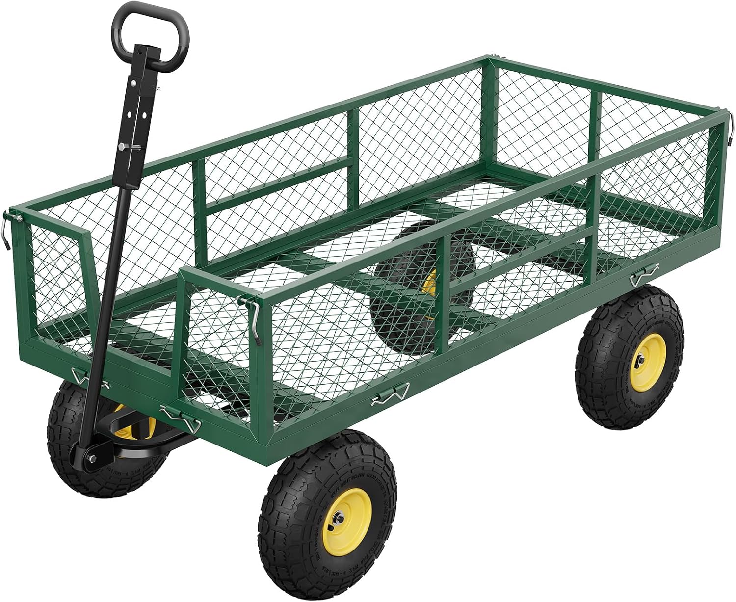 900 lbs Garden Cart with Removable Mesh Sides, Heavy Duty Steel Garden ...