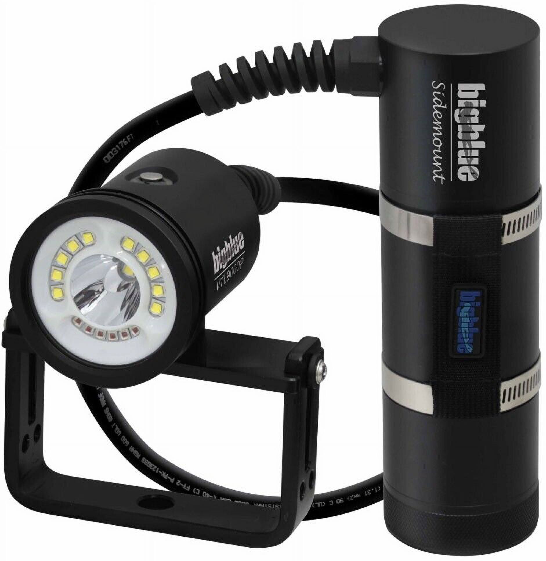 9000 Lumen Wide Beam + 2600 Lumen Spot Beam - Sidemount Canister ...
