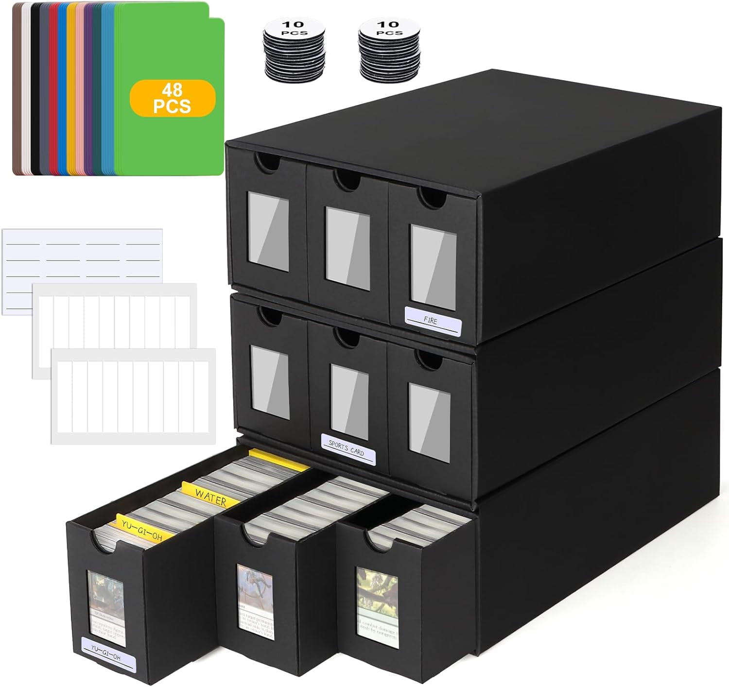 9000+ Trading Card Storage Box for Commander Display, Card Deck Box ...