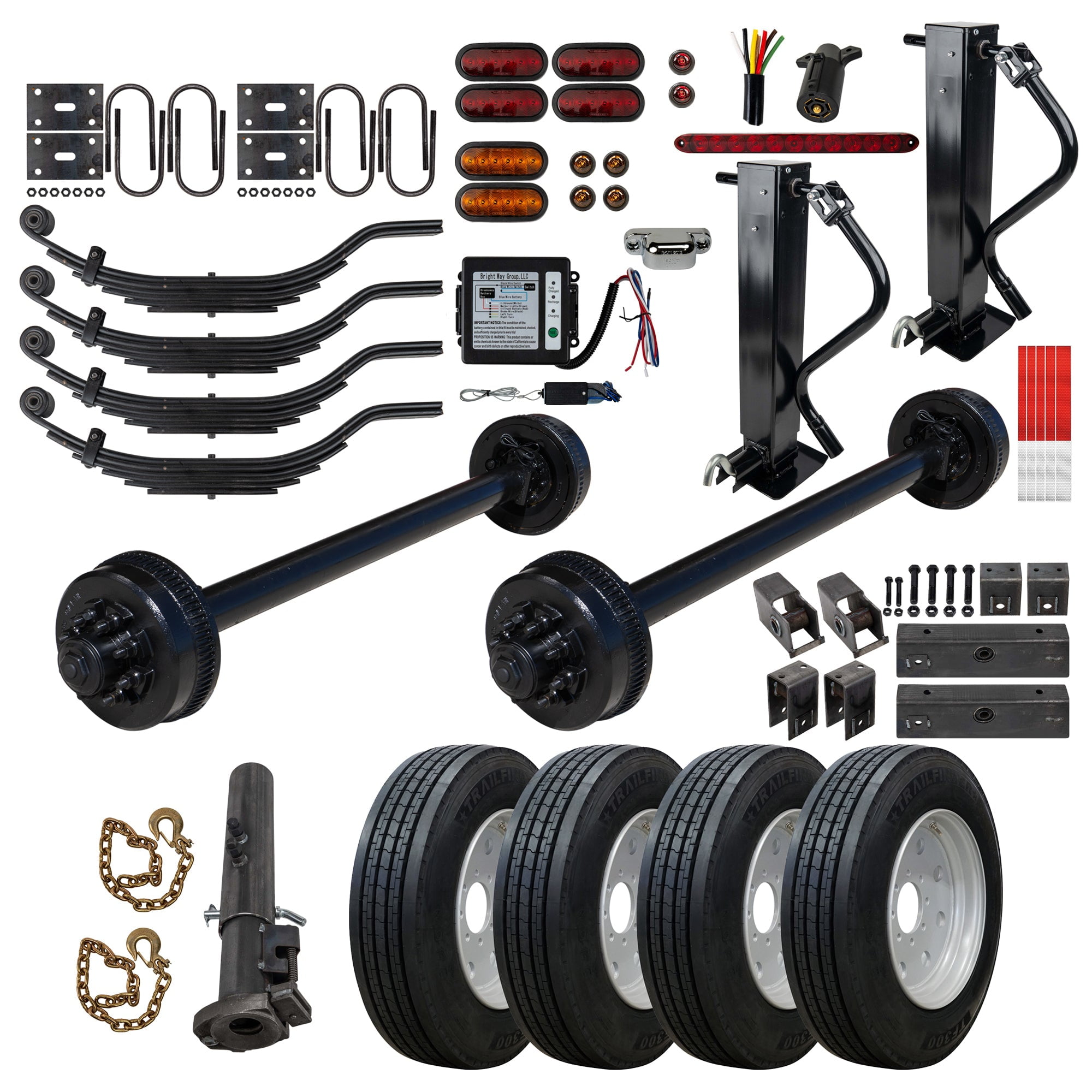 9000 lb TK Tandem Axle Gooseneck Trailer Parts Kit - 18K Capacity Heavy ...
