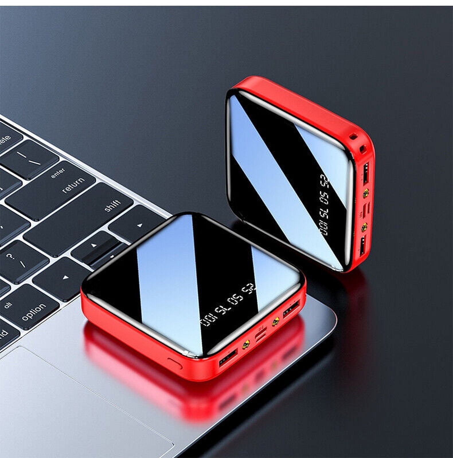 900000mAh Mini LED Dual USB Portable Power Bank External Battery Backup ...