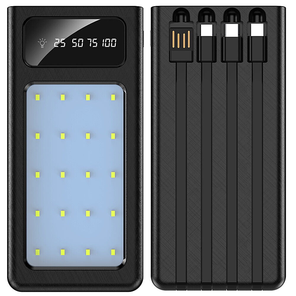 900000mAh Power Bank Type-C Portable External Battery Backup Charger ...