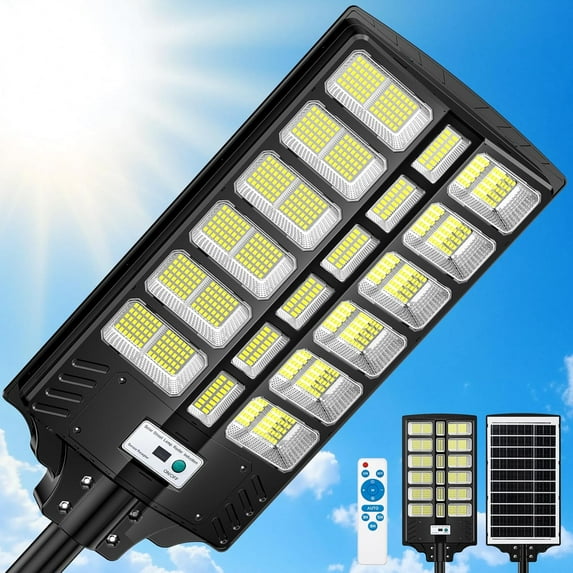 9000W Solar Street Lights Outdoor, Large Solar Commercial Parking Lot ...