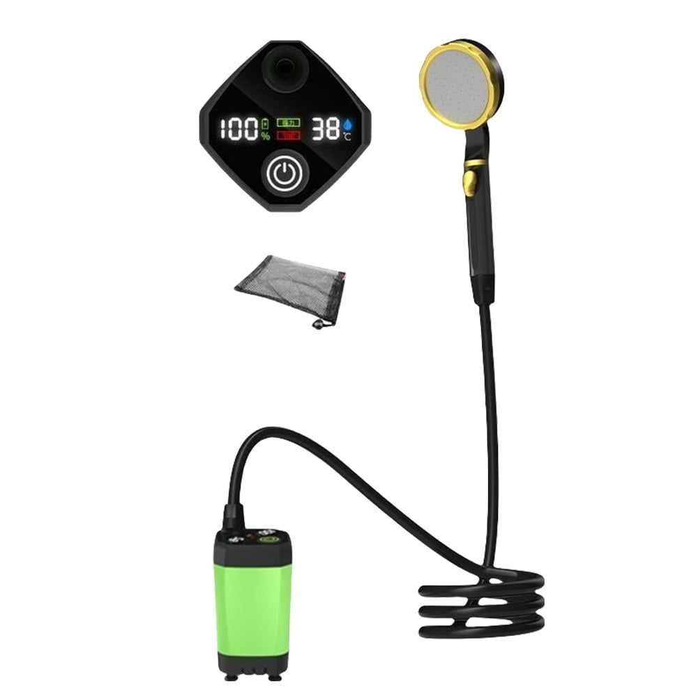 9000mAh Rechargeable Camping Shower with Intelligent LED Display ...