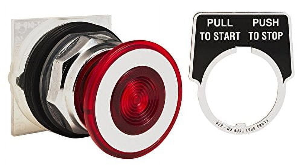 9001KR9R 30Mm Push-Pull Operator Red Knob Electrical Box, Black ...