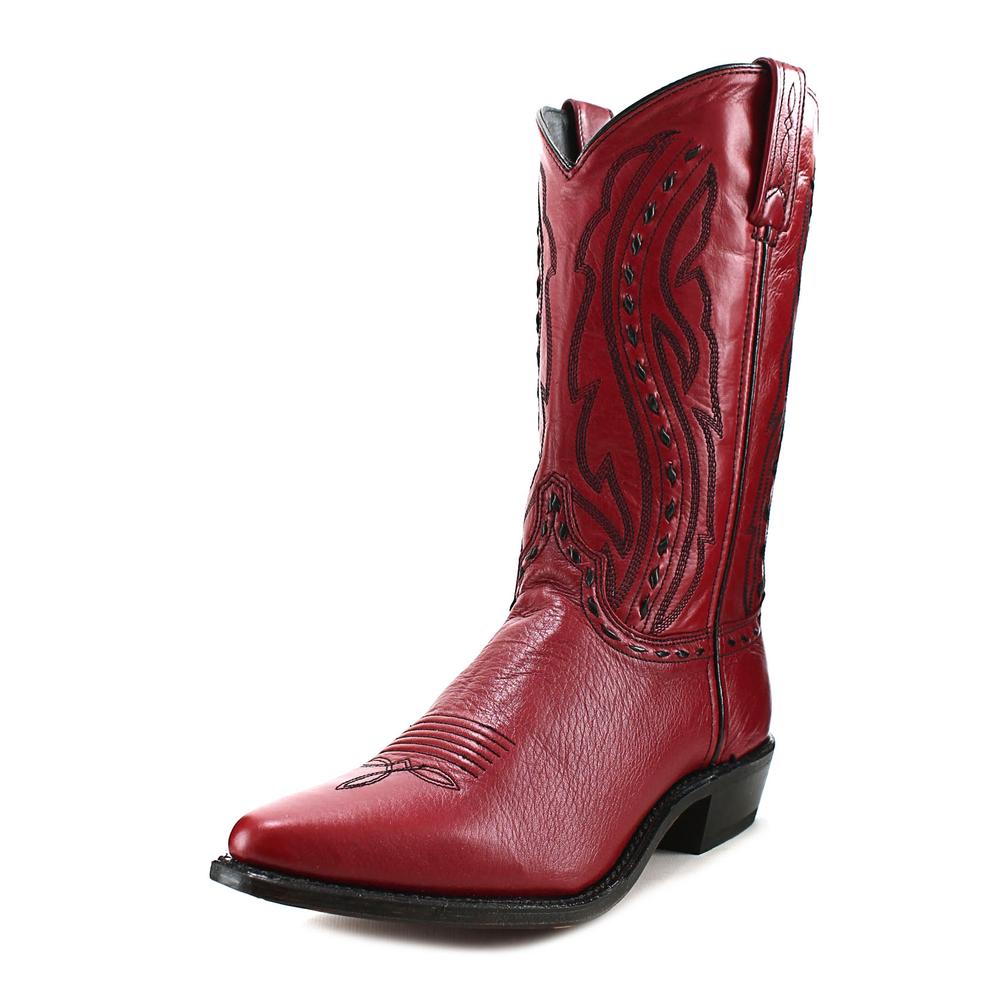 9002 Women Square Toe Leather Red Western Boot - Walmart.com