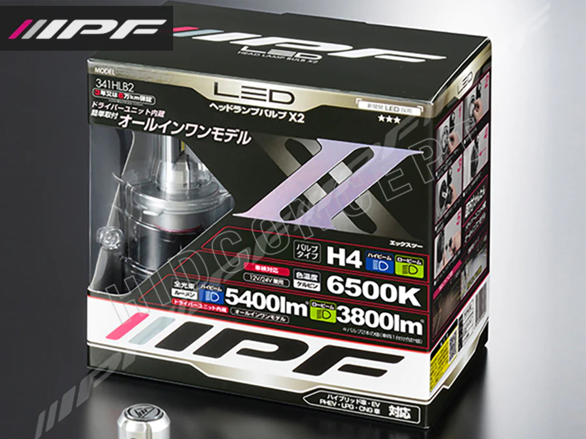 9003 H4 HB2: IPF LED Bulb Kit 6500K 341HLB2 | Pack of 2 - Walmart.com