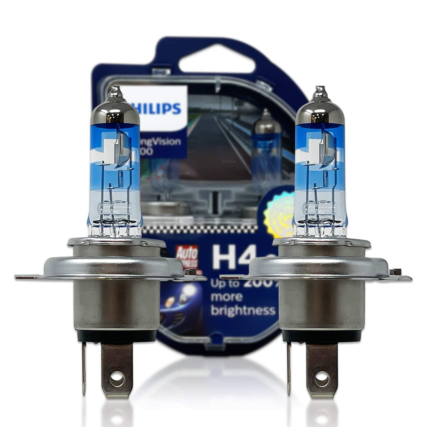 9003 H4 HB2: Philips 12342RGTS2 RacingVision GT200 Halogen Bulbs | Pack ...