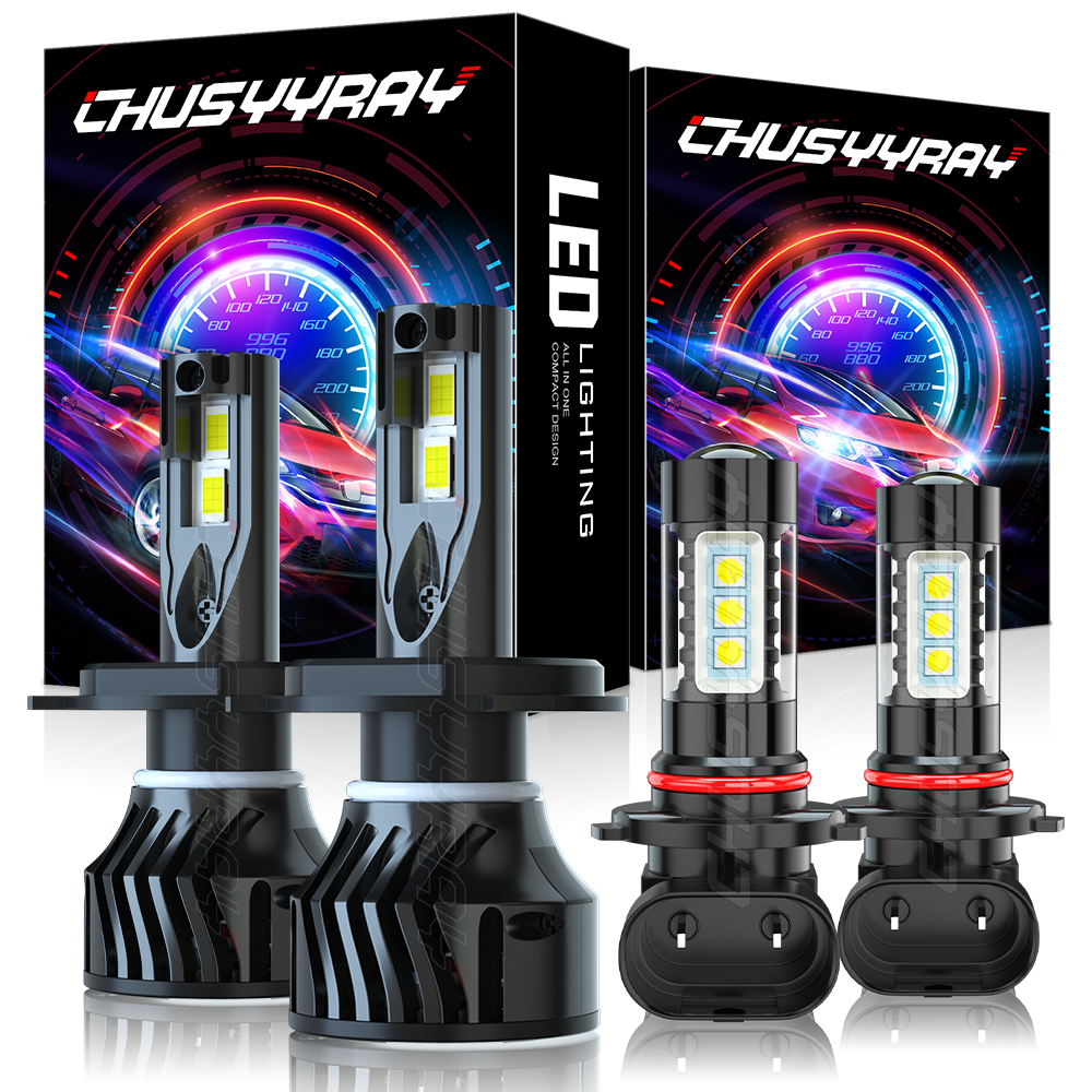 9003 H4 LED Headlight & 9006 Fog Light Bulbs Kit Plug&Play For Toyota ...