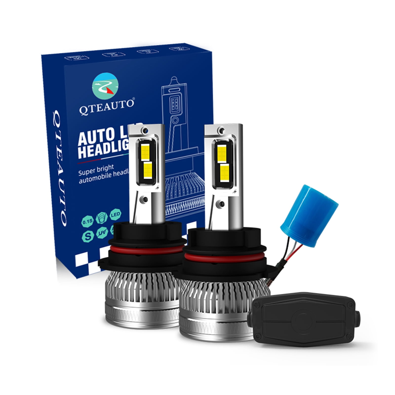 9004/HB1 LED Bulb Super Bright High Beam Low Beam 140W, 12V, Color ...