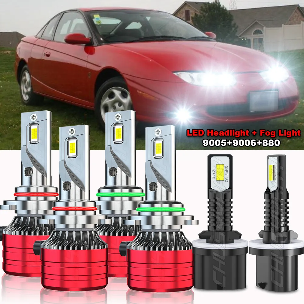 9005 9006 880/892 LED Headlights + Fog Light 6X Bulbs Combo CHUSYYRAY ...