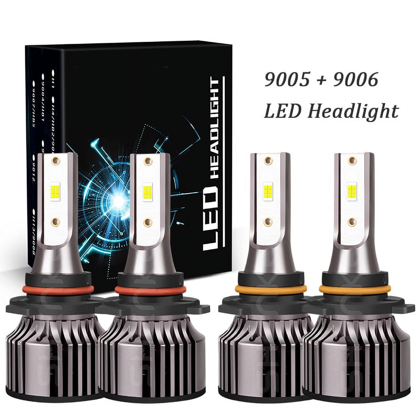 9005+9006 Combo LED Headlight Bulbs High Low Beam For Freightliner M2 ...