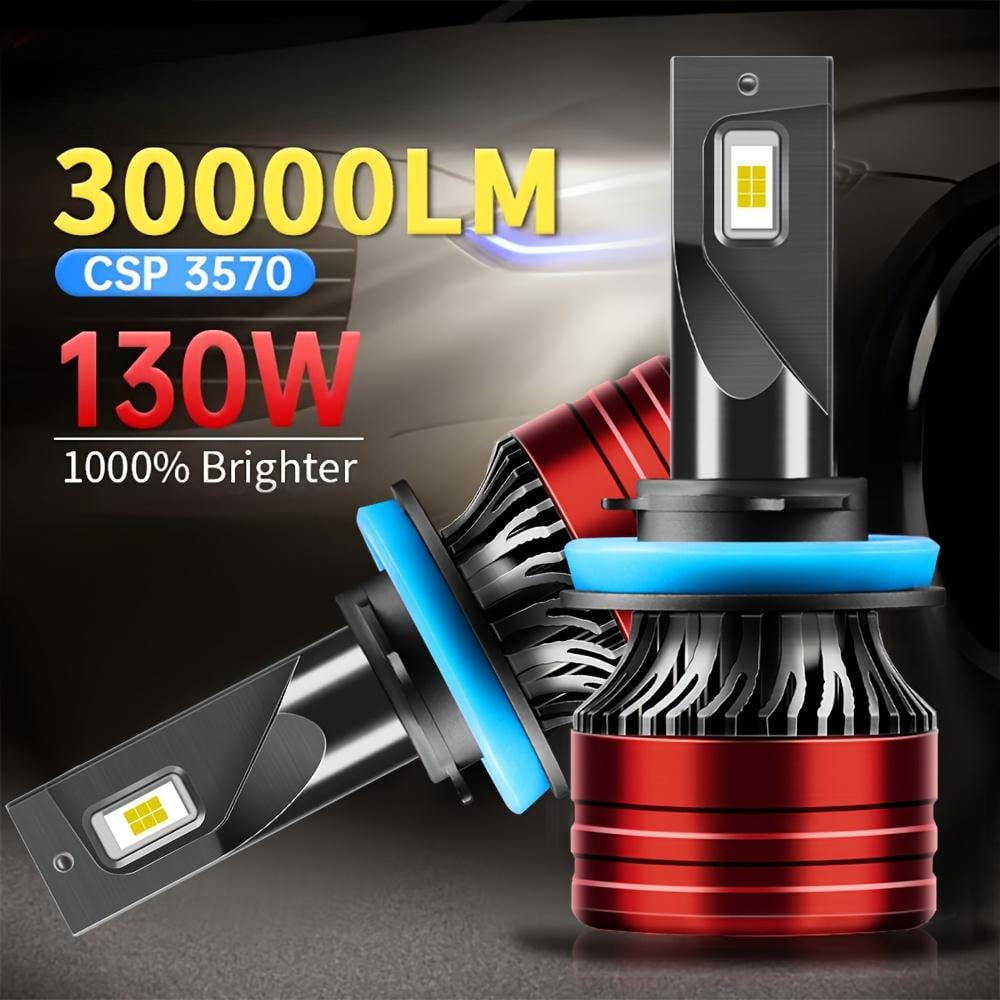 9005 9006 H4 H11 LED Headlight Super Bright CSP Chip Bulbs 6000K White ...