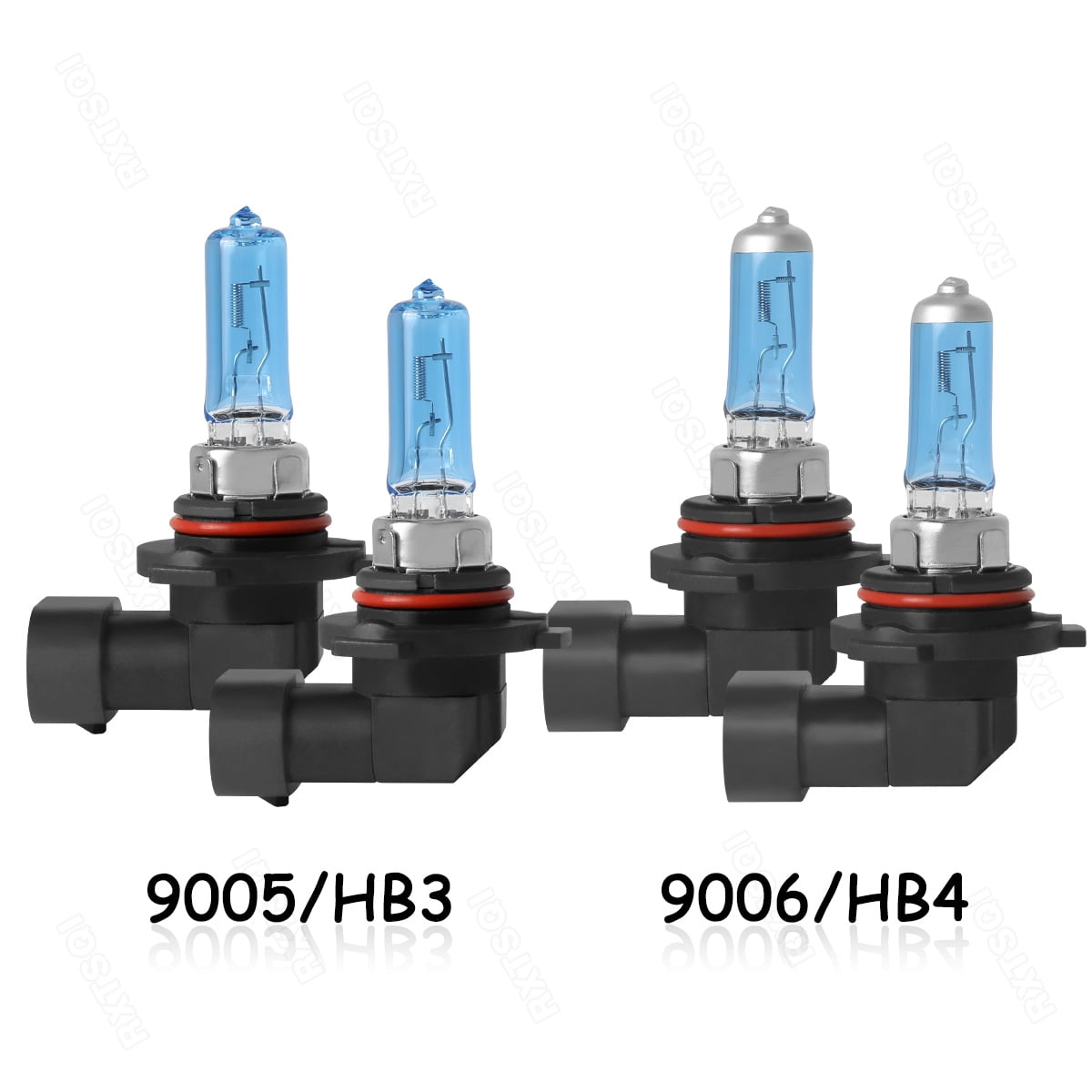 9005 9006 Halogen Headlight 4*Bulb Kit 4200K Warm White High/Low Beam ...