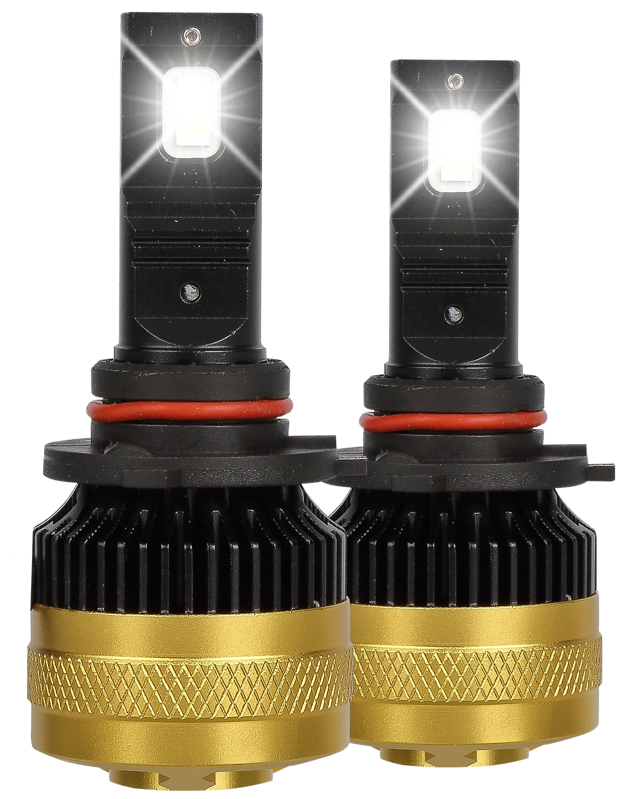 9005/9006 Headlight Bulbs Combo, 55W 12000LM Super Bright 6500K White LED Light Bulbs with High ...