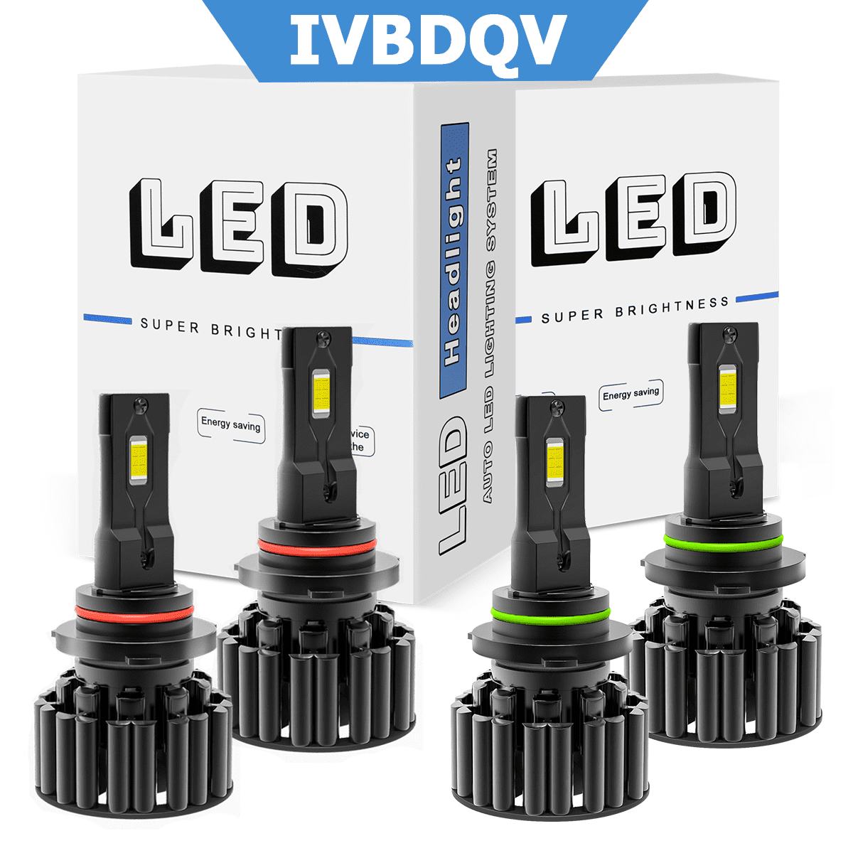 9005 + 9006 High Low Beam LED Headlights Combo Kit 4Pcs 6000K 14000LM ...