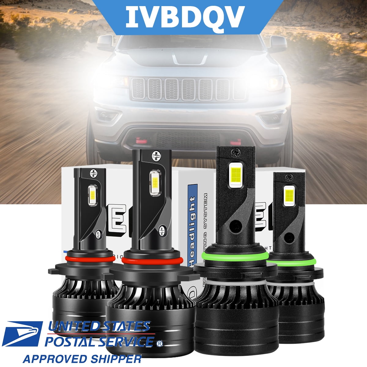 9005 9006 LED Headlights Kit Combo Bulbs 6000K,For Toyota RAV4 1998 ...