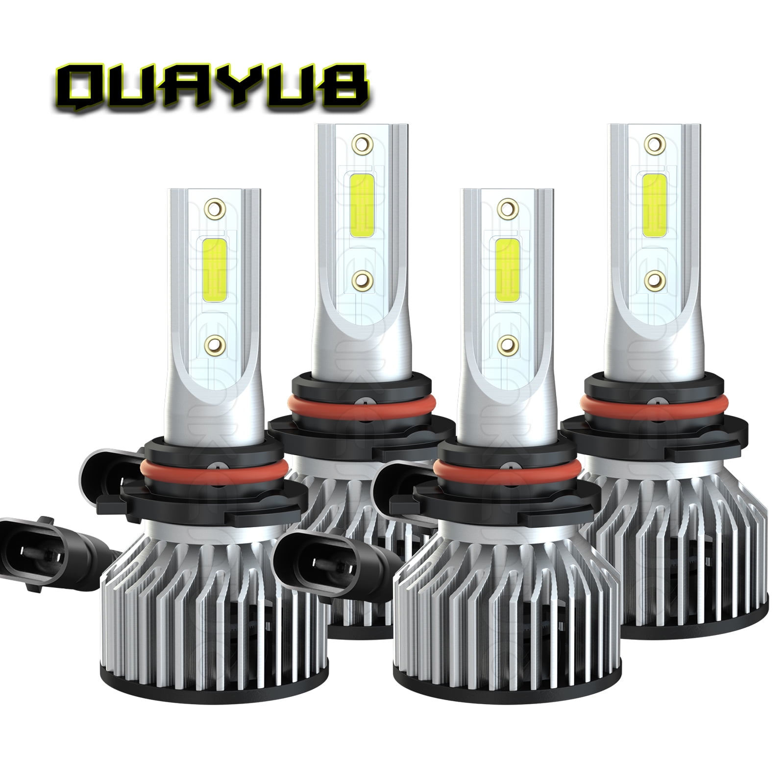 9005 9006 LED Headlights Kit Combo Bulbs 8000K/6000K High Low Beam ...