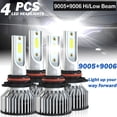 9005 9006 LED White Headlight Hi/Lo Beam Combo Bulbs For Jeep Grand ...