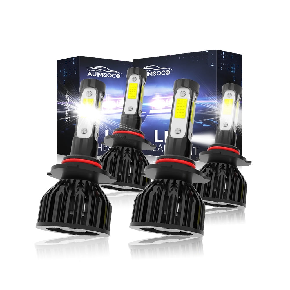9005 9006 Super White 4000LM LED Headlights Bulbs Combo Kits For ...