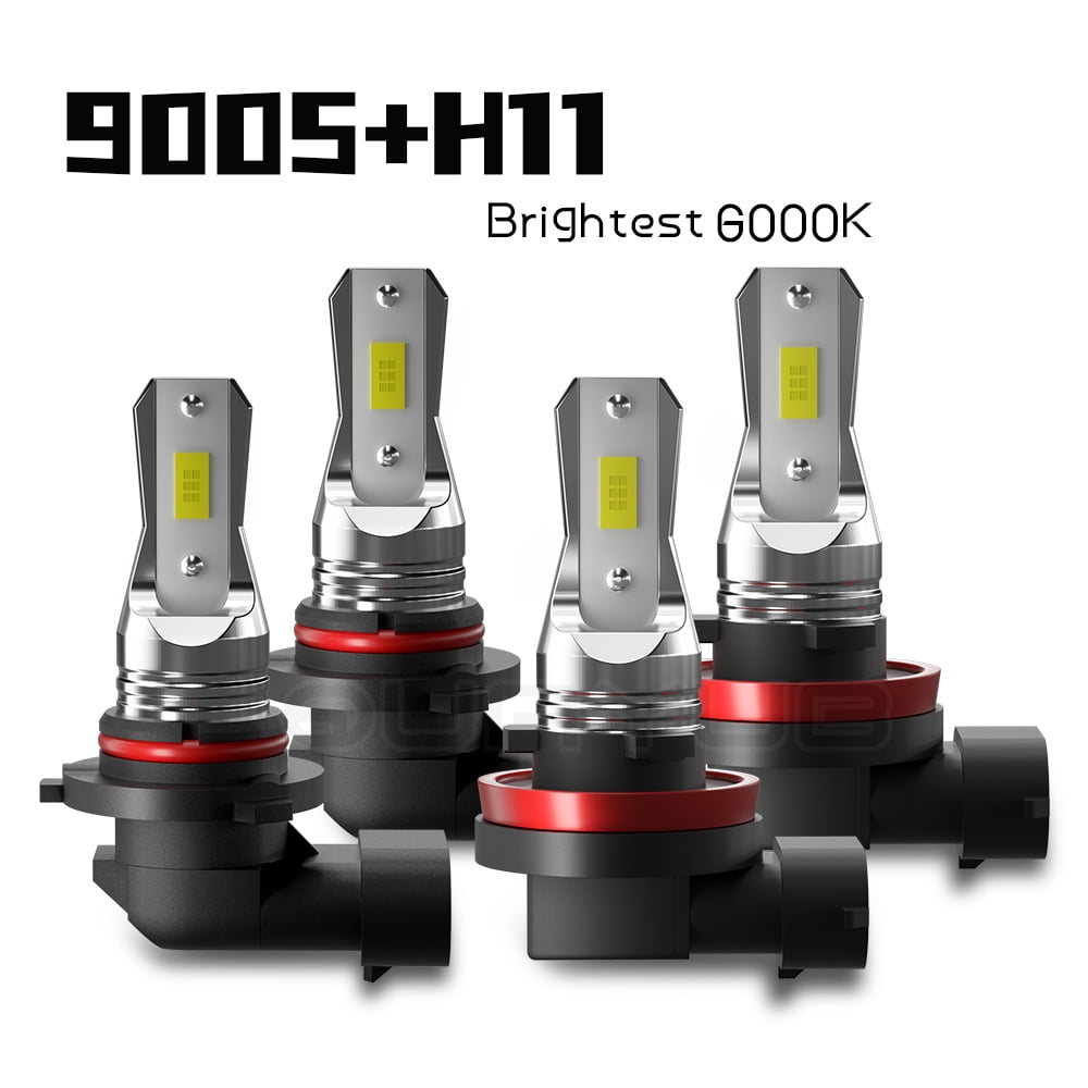 9005+ H11 Bombillos LED Focos Para Auto Carro Luz De Coche Faros Faro ...