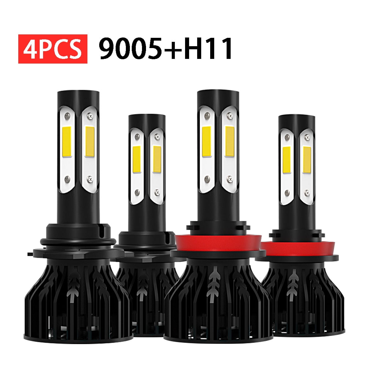 9005+H11 Combo LED Headlight Bulbs Kit For Chevy Silverado 1500 2500HD ...