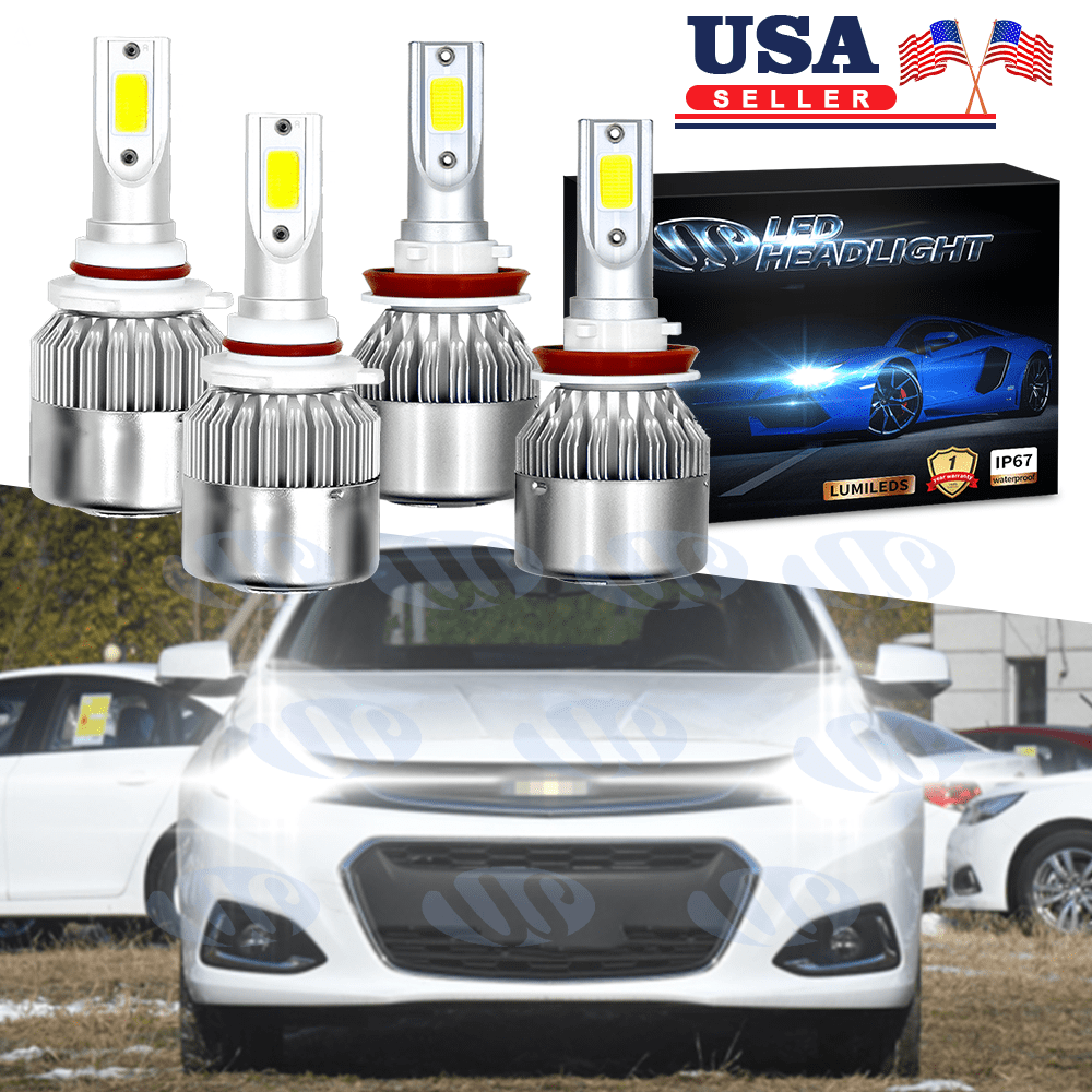 9005 H11 Kit LED Headlight Bulbs for Chevy Silverado 1500 2500 3500 HD ...