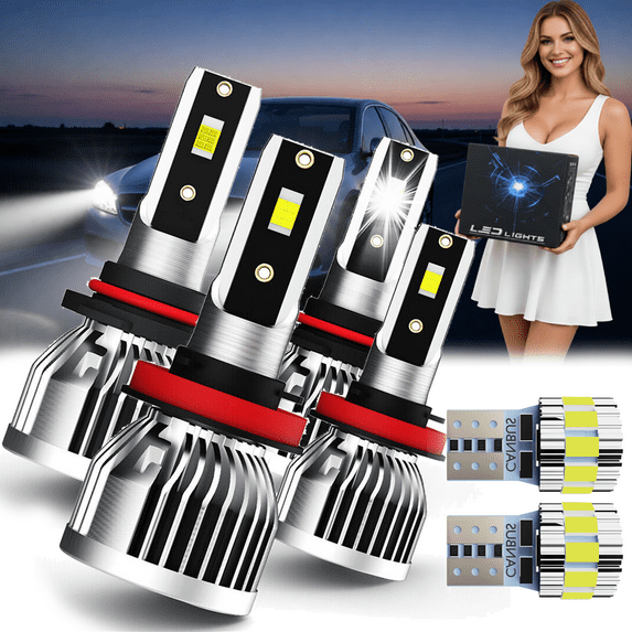 9005 H11 LED Headlight Bulbs Combo For Toyota 4Runner 2006-2020，Direct ...