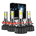 9005 H11 LED Headlight Bulbs 9005 High Beam H11 Low Beam Bulbs White ...