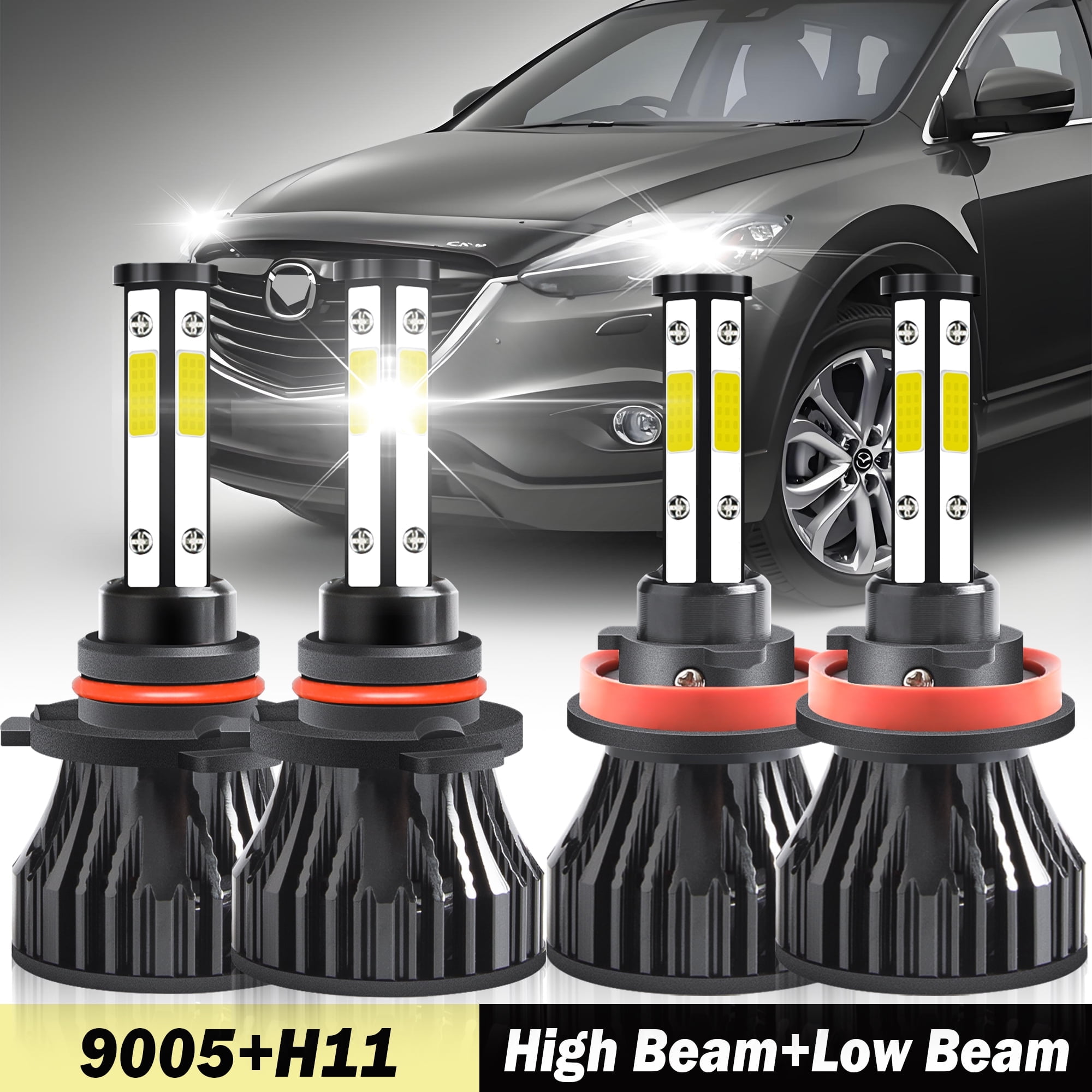 9005 H11 LED Headlight Bulbs for Mazda CX-9 2007 2008 2009 2010 2011 ...