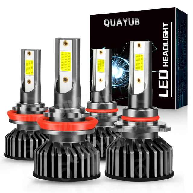 9005 H11 LED Headlights Kit Combo Bulbs 8000K ICE Blue/6000K White High Low Beam Super Bright ...