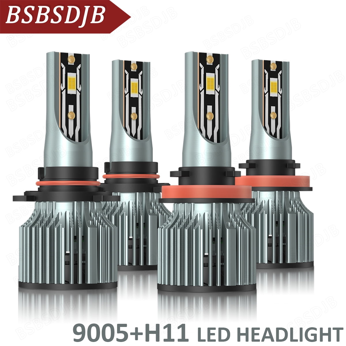 9005+H11 White LED Headlight Bulbs Kit for 2023 Ford F150 F250 F350 XL XLT STX - Walmart.com